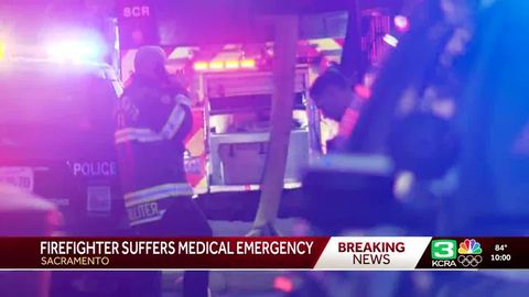 Firefighter has medical emergency responding to grass fire, Sac Fire ...