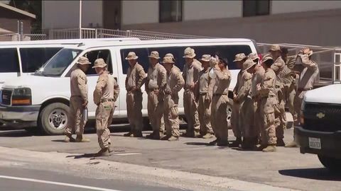 Camp Pendleton Marines deployed at the Campo Border Patrol Station ...
