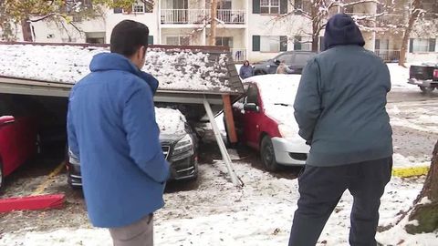 'I heard a big boom:' Snowstorms cause carport collapse at Denver ...