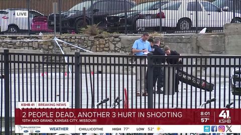 KCPD investigating multiple shootings at 12th & Grand that killed 2 men, injured 3 others ...