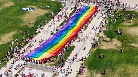 Hundreds of Utahns gathered for the Pride rally to march for LGBTQ+ ...