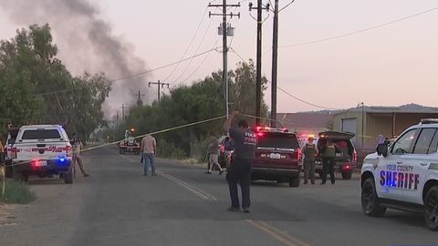 Warehouse explosion investigating continues as fire crews work to get access to the area ...