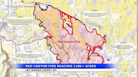 Red Canyon Fire in Wyoming 110,000 acres, 28% contained | Haystack News
