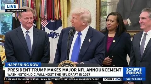 Trump announces DC will host 2027 NFL Draft on National Mall | Haystack ...