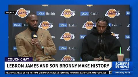 LeBron and Bronny James make history as NBA's first father-son duo to play together | Haystack News