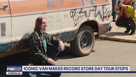 Van with Kurt Cobain graffiti makes Record Store Day tour stops ...
