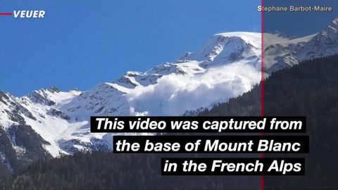 Check Out This Wild Video of an Avalanche Coming Down the Side of a ...