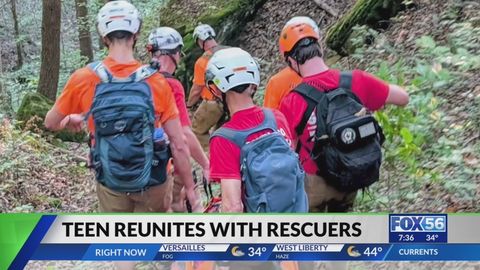 Teen reunites with first responders who saved his life after over 40 ...