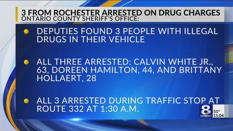 3 facing drug charges after traffic stop in Canandaigua, 1 found with ...