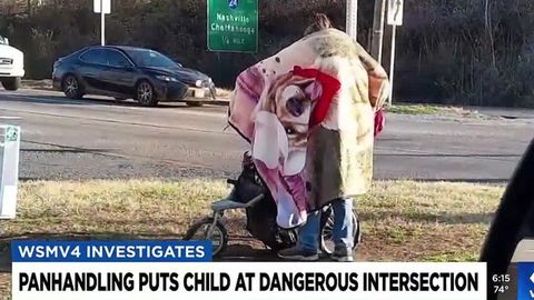Panhandling puts child at dangerous intersection | Haystack News
