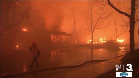"Firenado" from California wildfires destroys over 75% of Palisades ...