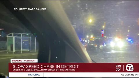 Driver leads police on slow-speed chase on Detroit's east side ...